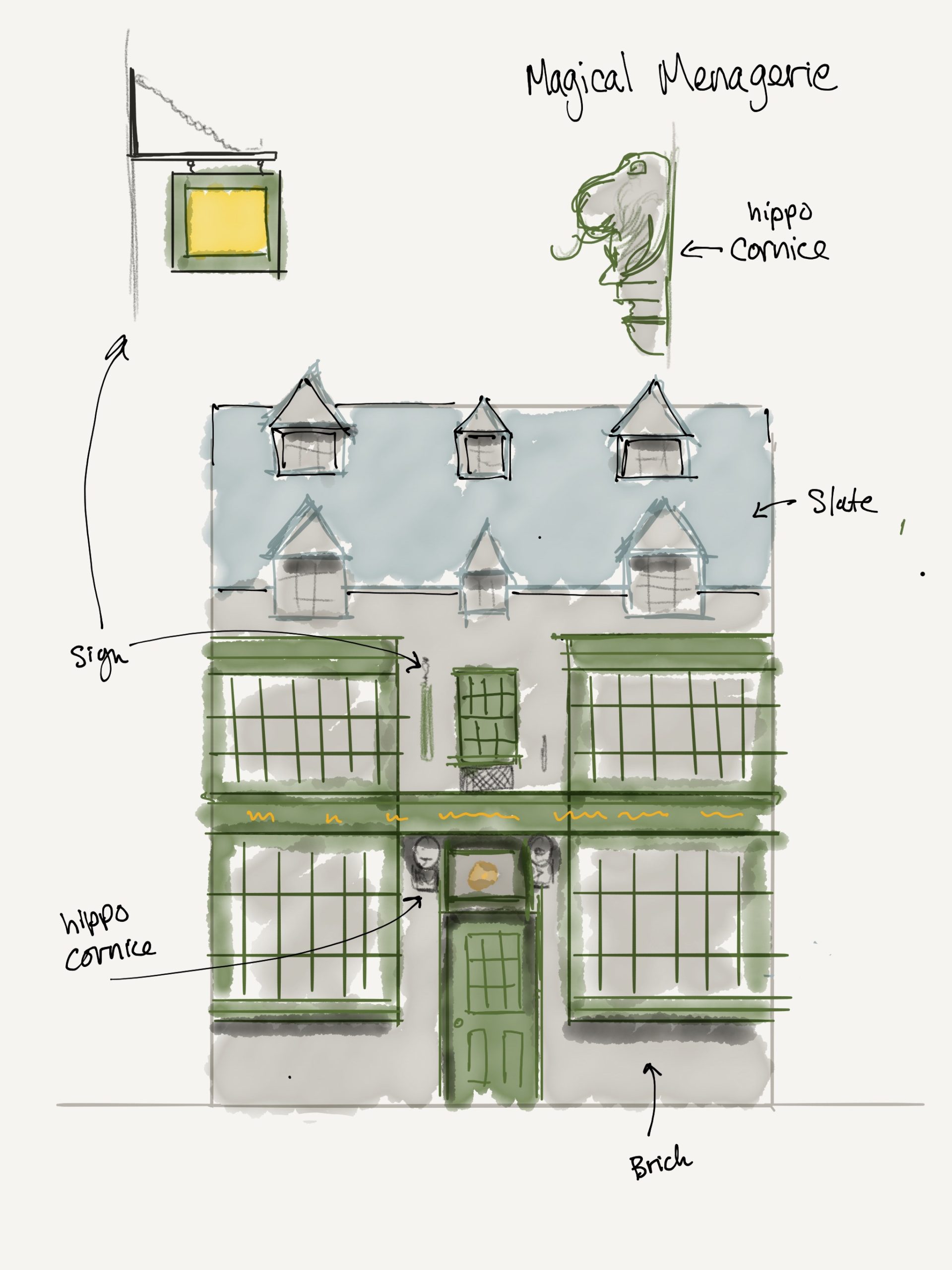 Diagon Alley Project Sketches | Jon Chambers