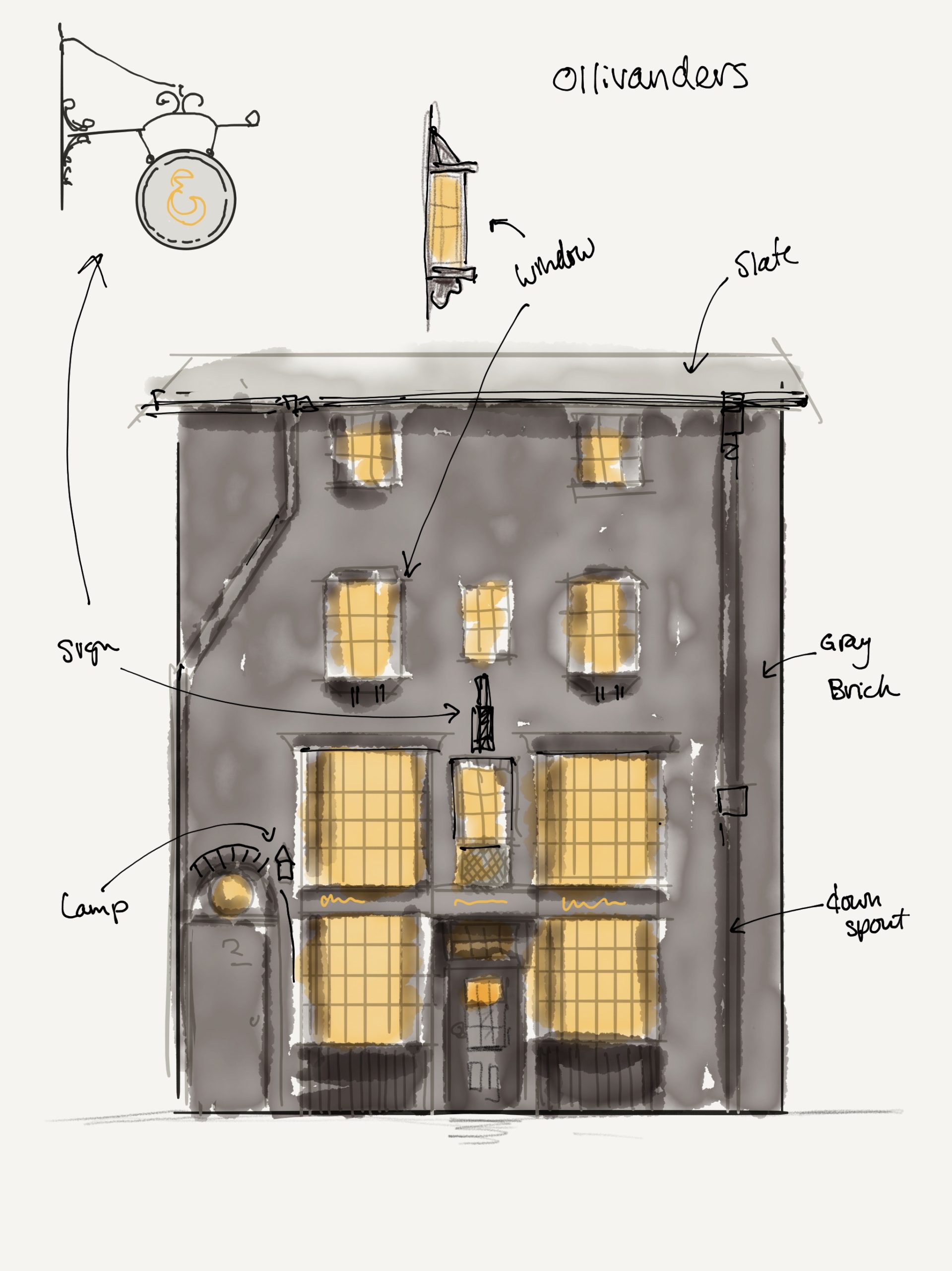 Diagon Alley Project Sketches | Jon Chambers